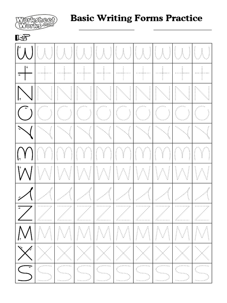 Basic Writing Forms Worksheet | PDF