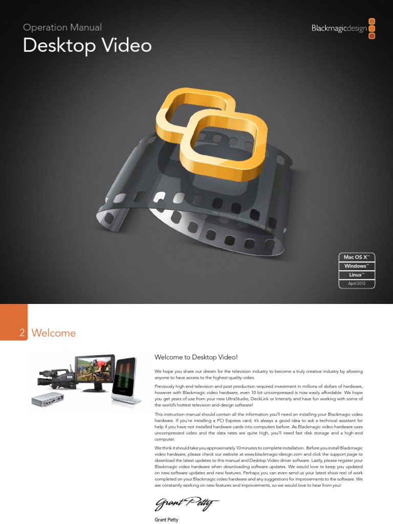 Black Magic Intensity Pro - Desktop Video Manual | PDF | Video ...