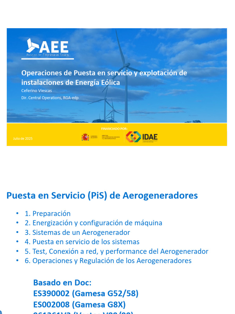 PiS-WTG AEE 30062025 | PDF | Electricidad | Ingenieria Eléctrica