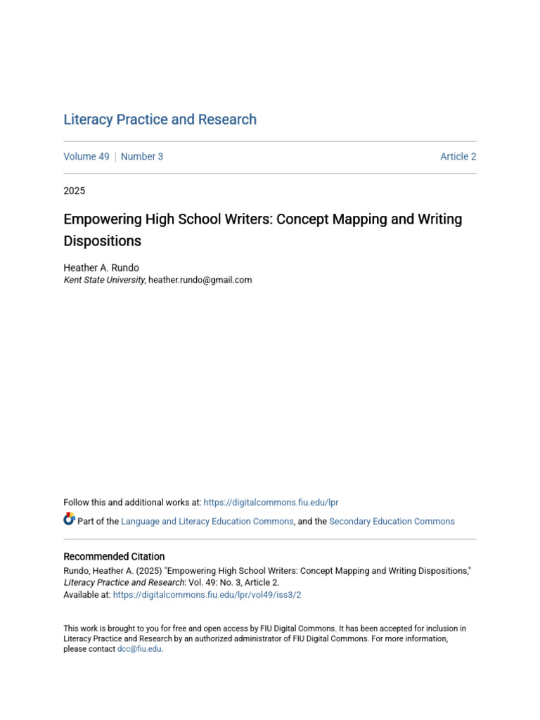High School Writing: Concept Mapping Impact | PDF | Literacy | Science