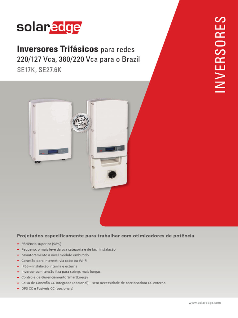 Inversores Trifásicos SE17K e SE27.6K Brasil | PDF | Eletrônicos ...