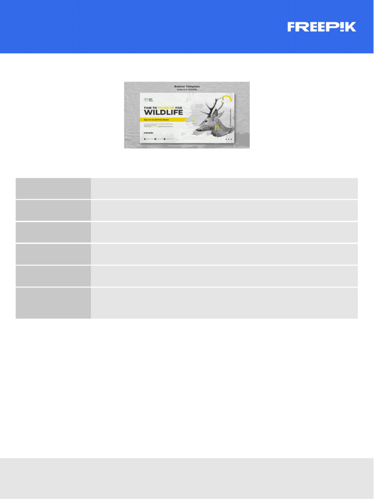 License Banner Template For Wildlife and Environment Protection ...