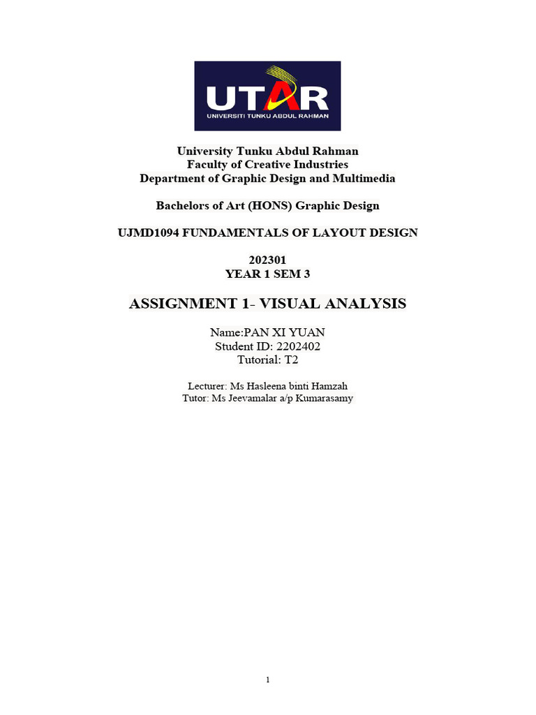 Pan-Xi-Yuan 2202402 Assignment1 Layout-Design T2 | PDF | Page Layout ...