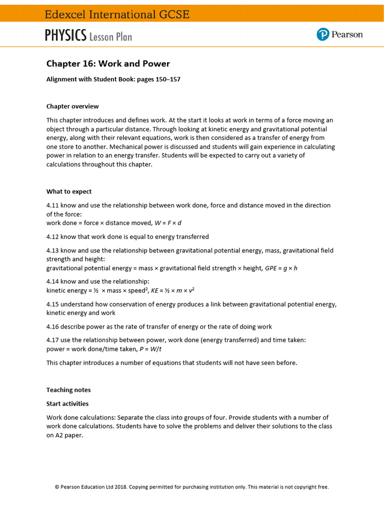 Work and Power: Energy Concepts Explained | PDF | Potential Energy | Force