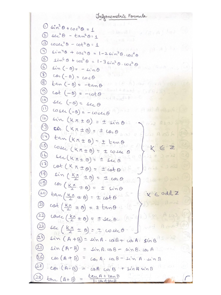 Trigo Formula | PDF
