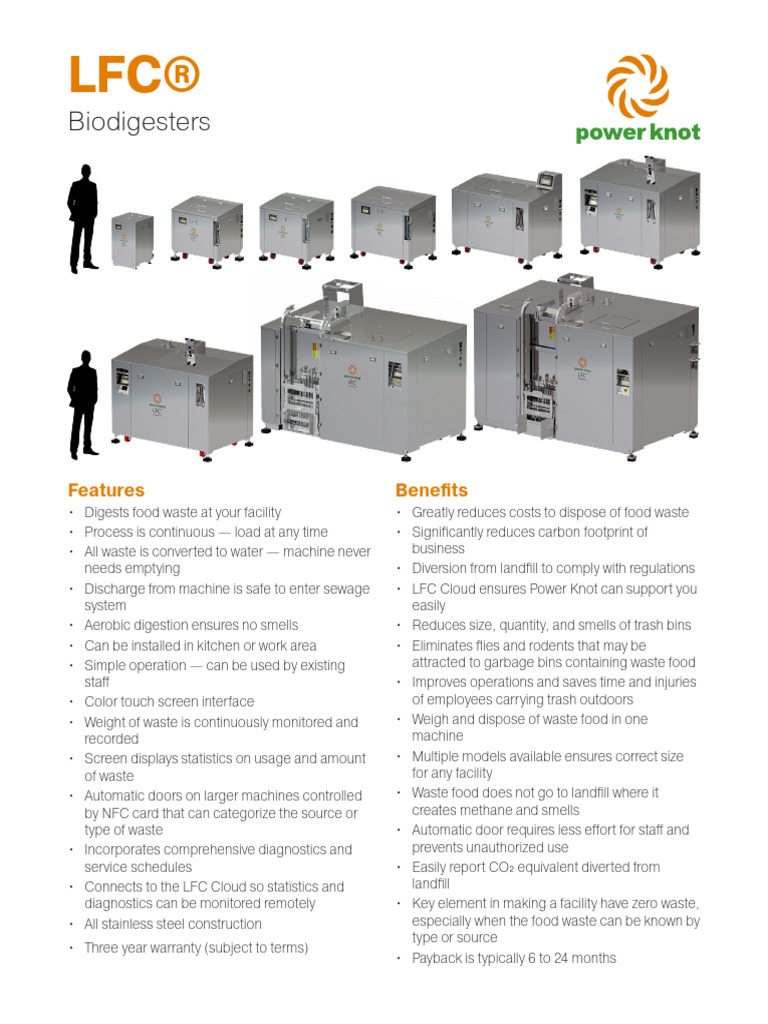 LFC Biodigester: Efficient Food Waste Solution | PDF | Anaerobic ...