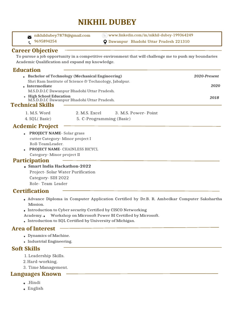 Nikhil Resume | PDF