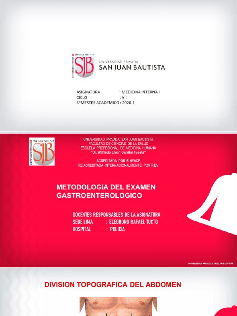 Clase2 Exploracion Abdominal | PDF | Abdomen | Hígado