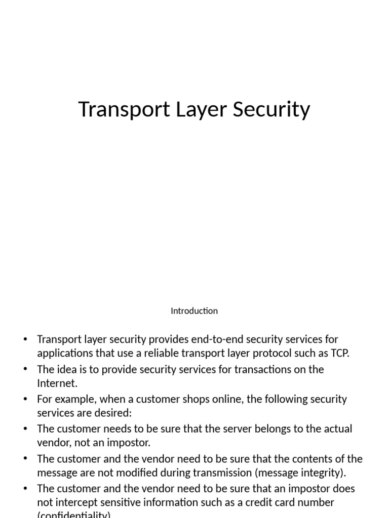 Transport Layer Security | PDF | Transport Layer Security | Key ...