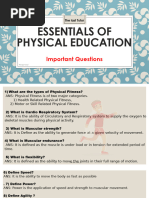 Physical Education Exam Guide and Q&A | PDF | Muscle | Physical Fitness