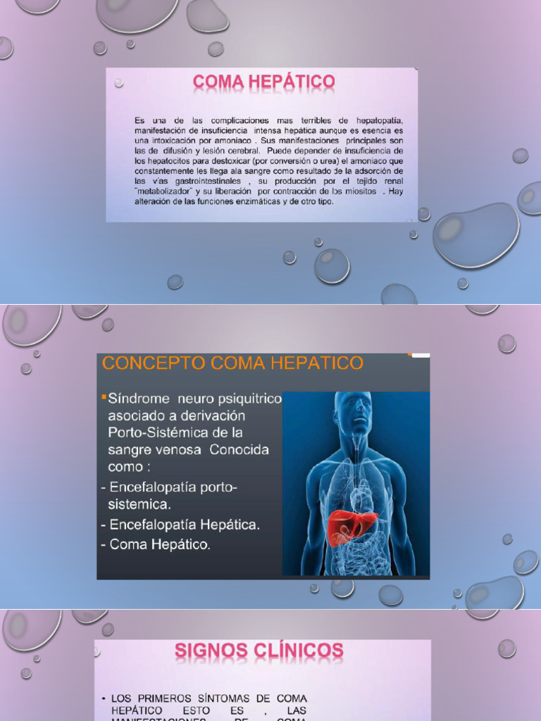 Coma Hepático: Definición y Aspectos Clave | PDF