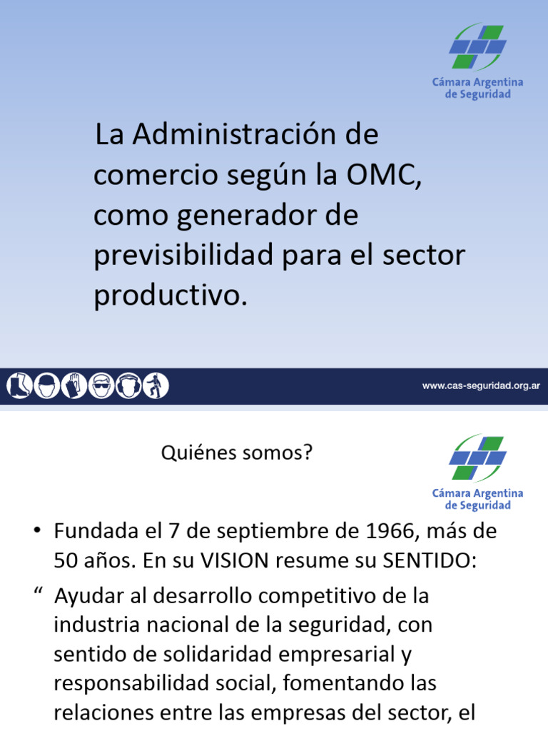 CAS - La Administracion de Comercio Segun La OMC Generador de ...