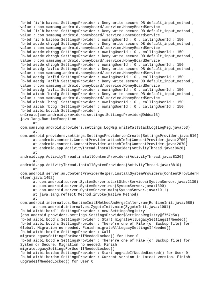 Settings Provider | PDF