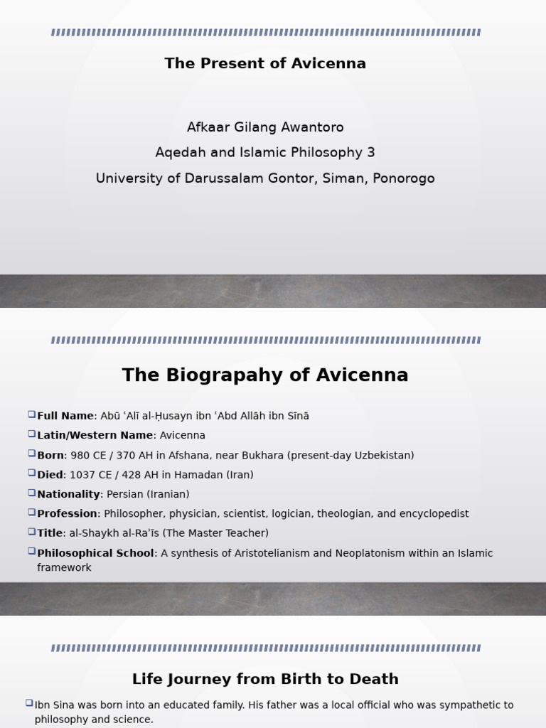 The Present of Avicenna Filsafat Islam | PDF | Islamic Philosophy