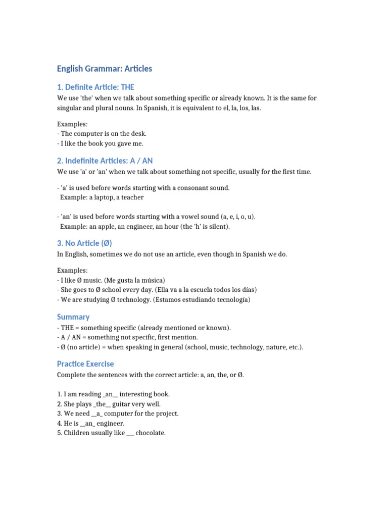 English Articles | PDF | English Language | Linguistic Typology