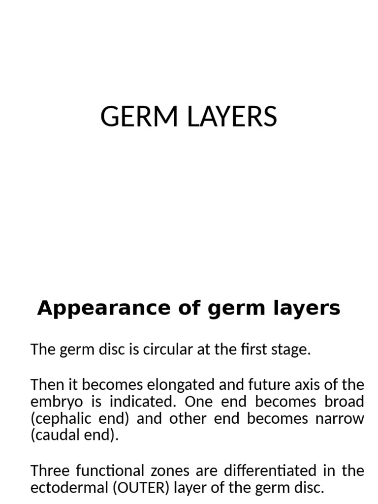 Germ Layers (Embryology) | PDF | Morphology (Biology) | Reproduction
