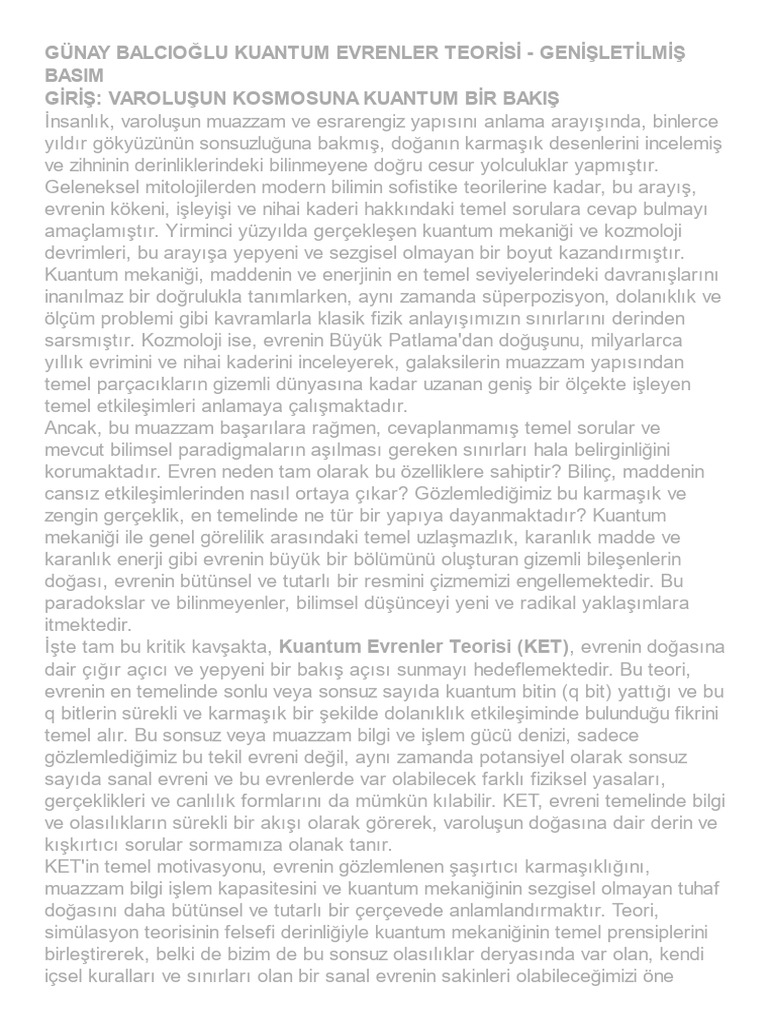 1 Kuiantum Evren Ki̇tabi | PDF