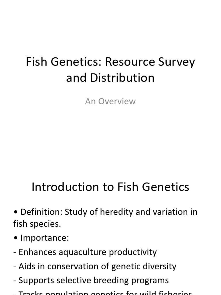Fish Genetics Resource Survey Distribution | PDF