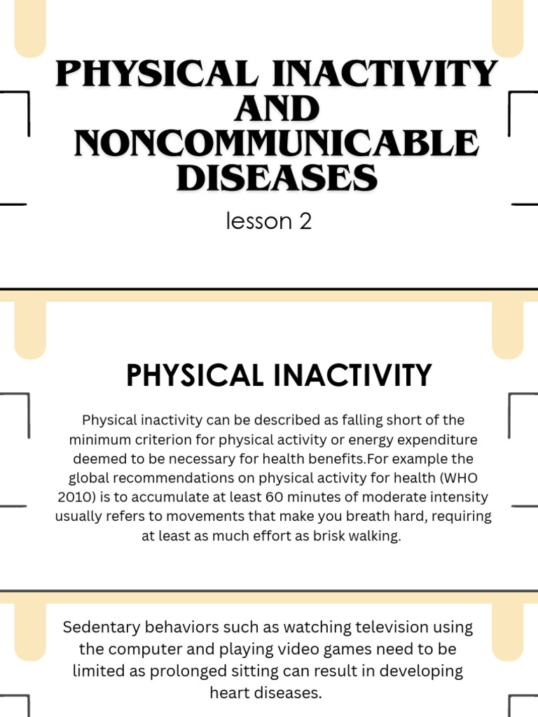 Understanding Physical Inactivity Risks | PDF | Cardiovascular Diseases ...