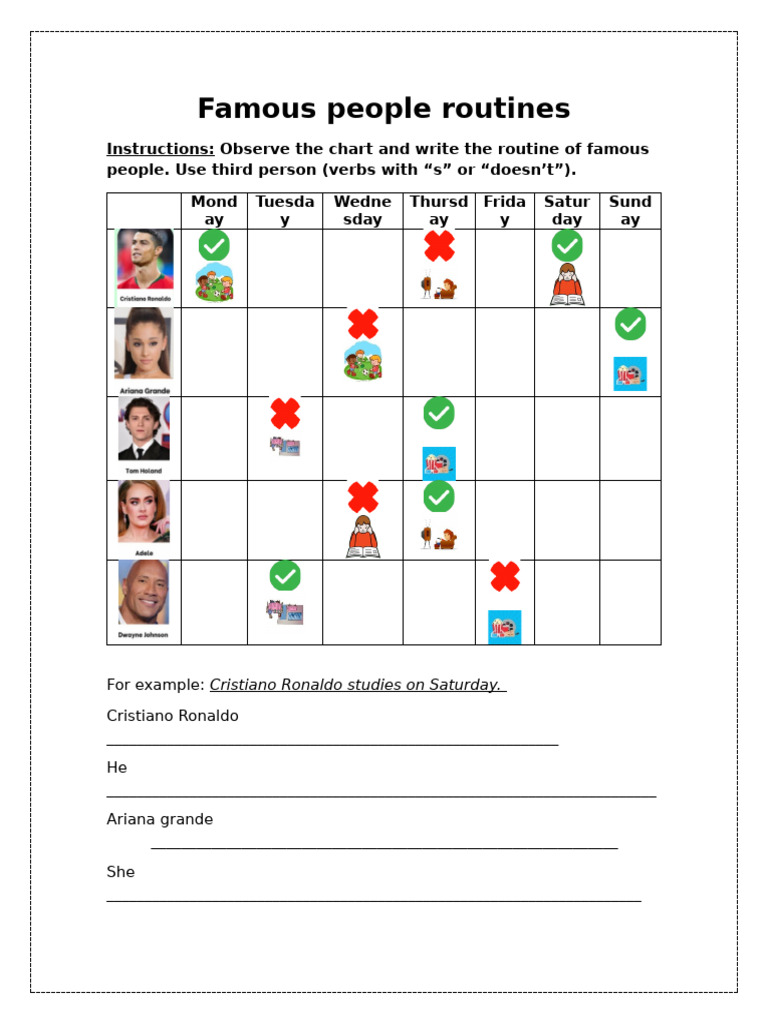 Famous People Routine | PDF