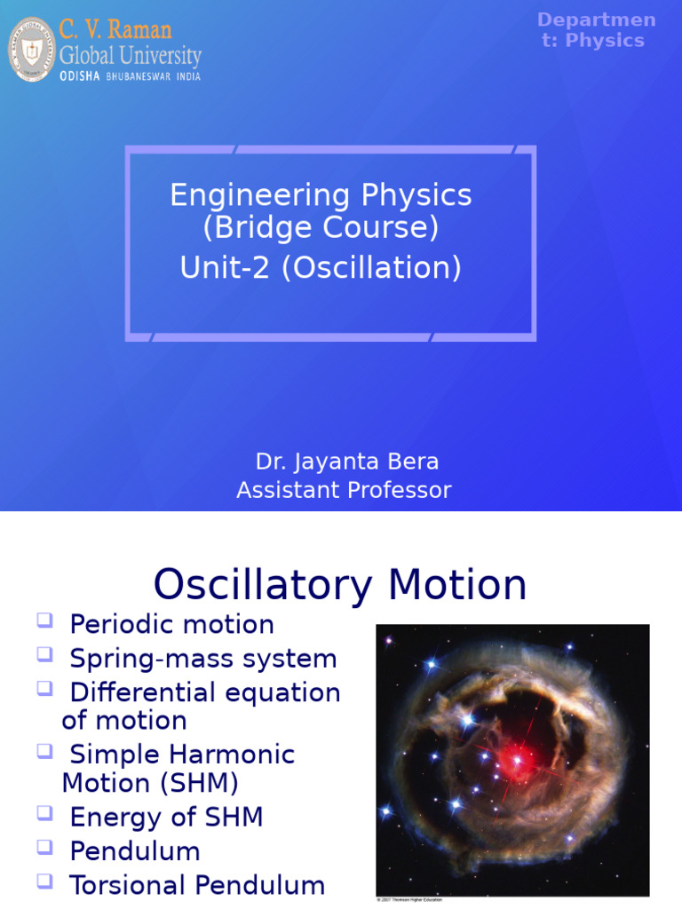 UNIt-2 Oscillations Mod | PDF | Oscillation | Force