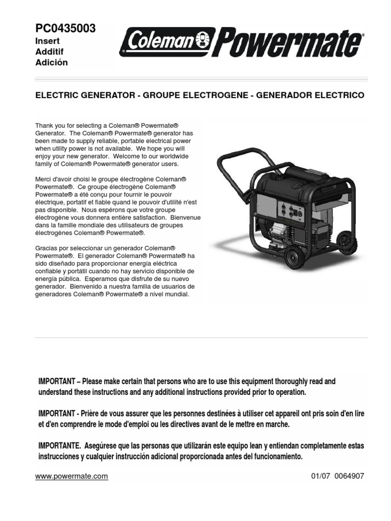 Coleman 6250 generator store