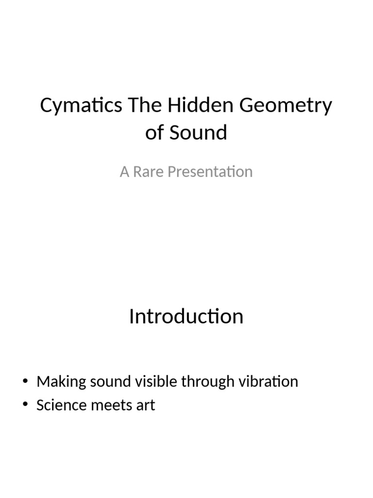 Cymatics and Sacred Geometry Insights | PDF