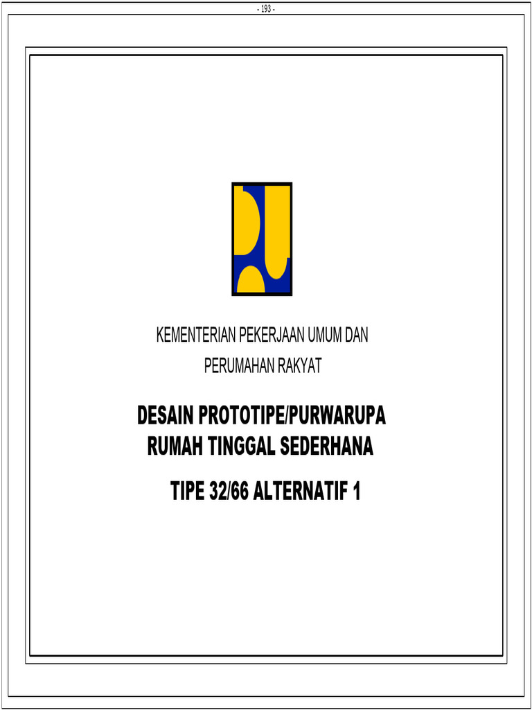 Prototipe Rumah Tipe 32/66 Alternatif 1 | PDF