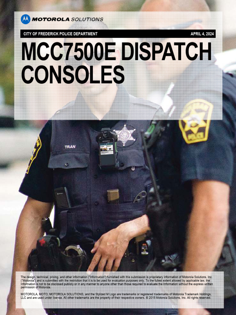 MCC7500E Dispatch Console Proposal | PDF | Usb | Computer Terminal