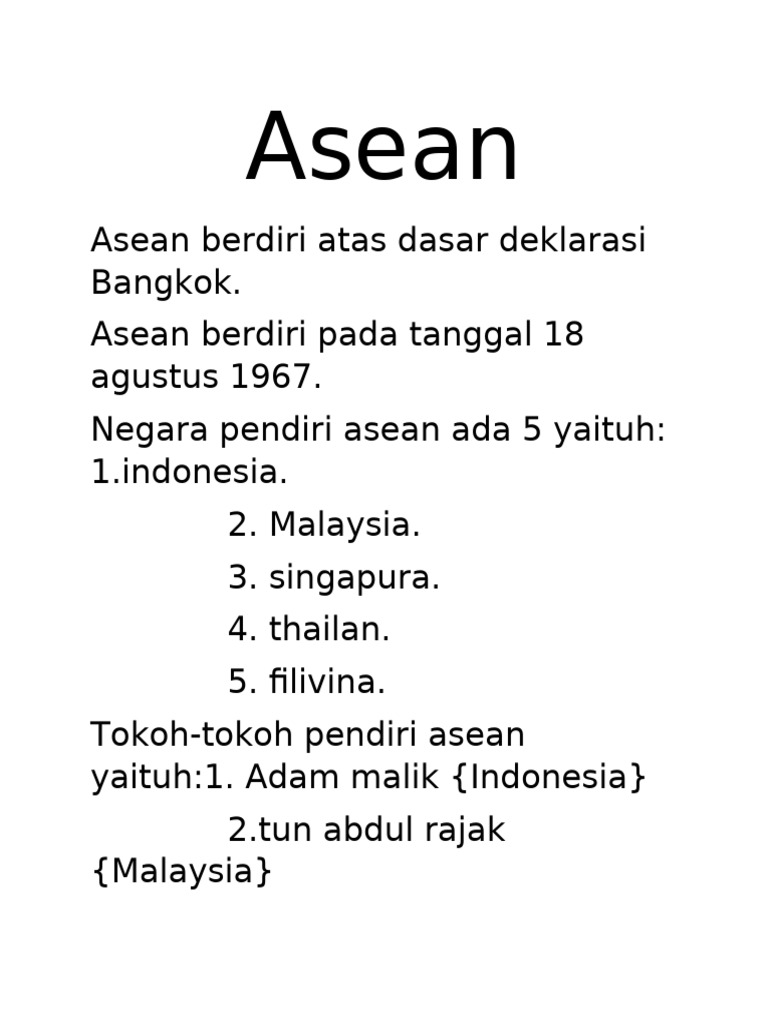 Asean | PDF