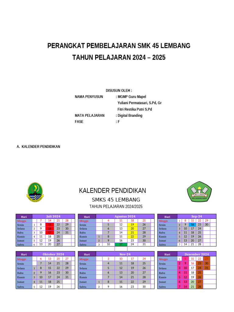 Perangkat Pembelajaran Digital Branding | PDF