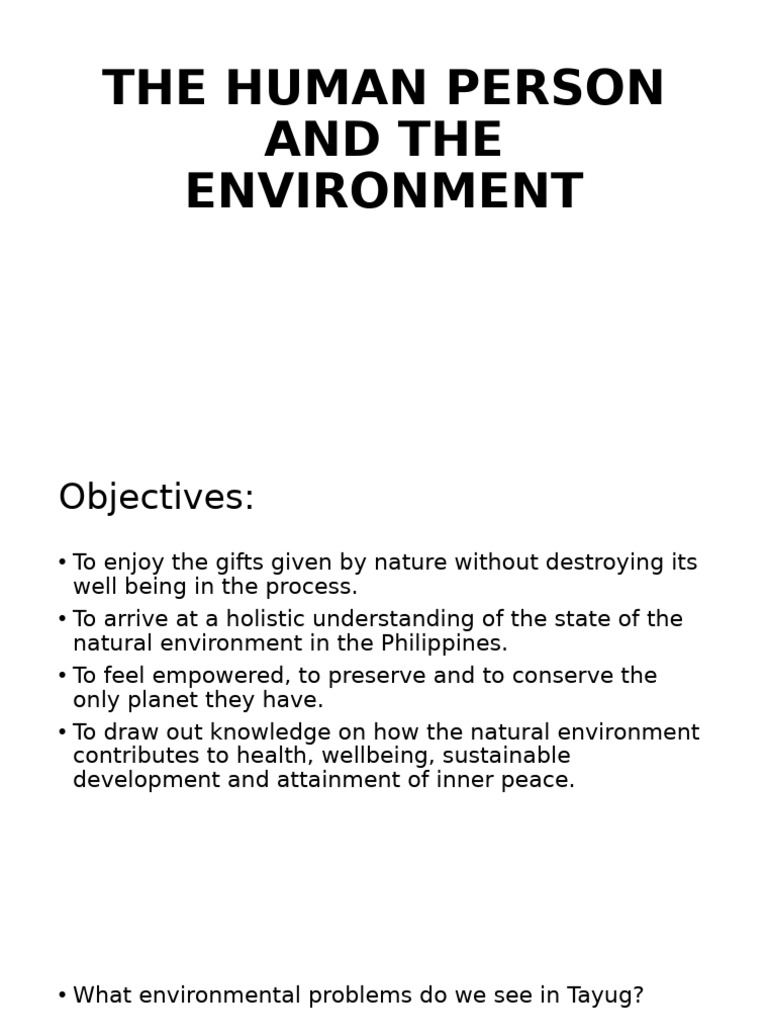 Chapter 4 Human Person and The Environment 1 Fronda | PDF ...