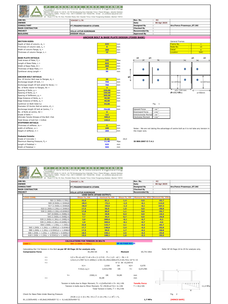 Anchor Bolt and Base Plate Design Guide | PDF | Mechanical Engineering ...