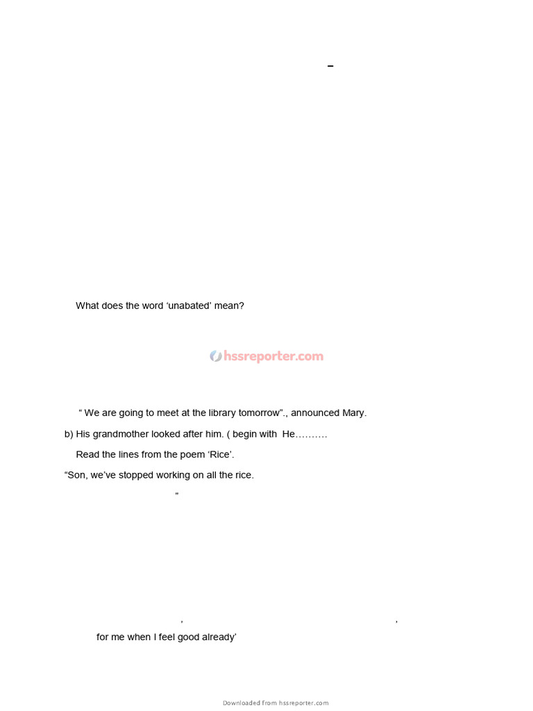 VHSE English Test Paper - Jan 2024 | PDF | Natural Environment