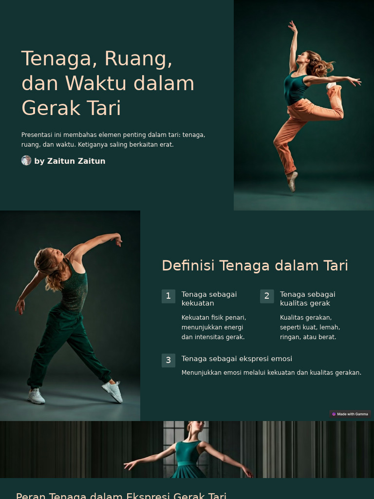 Tenaga Ruang Dan Waktu Dalam Gerak Tari | PDF