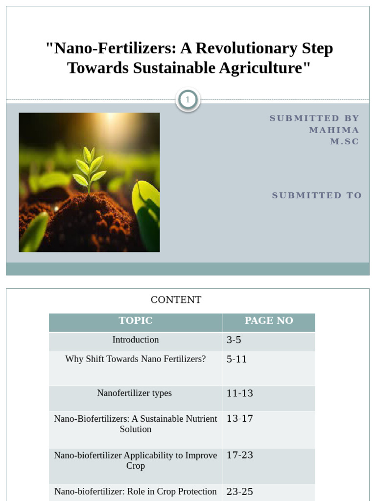 Nano Fertilizers | PDF | Fertilizer | Plant Nutrition