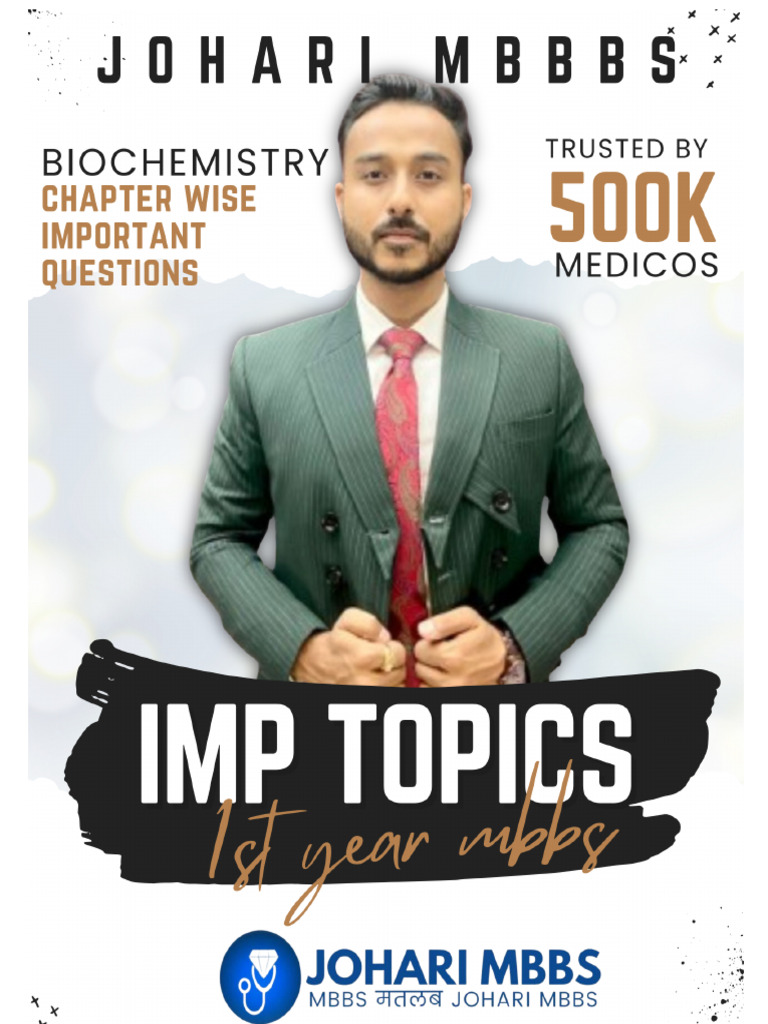 Biochemistry Imp Topics Chapter Wise - Johari Mbbs | PDF | Cholesterol | Amino Acid