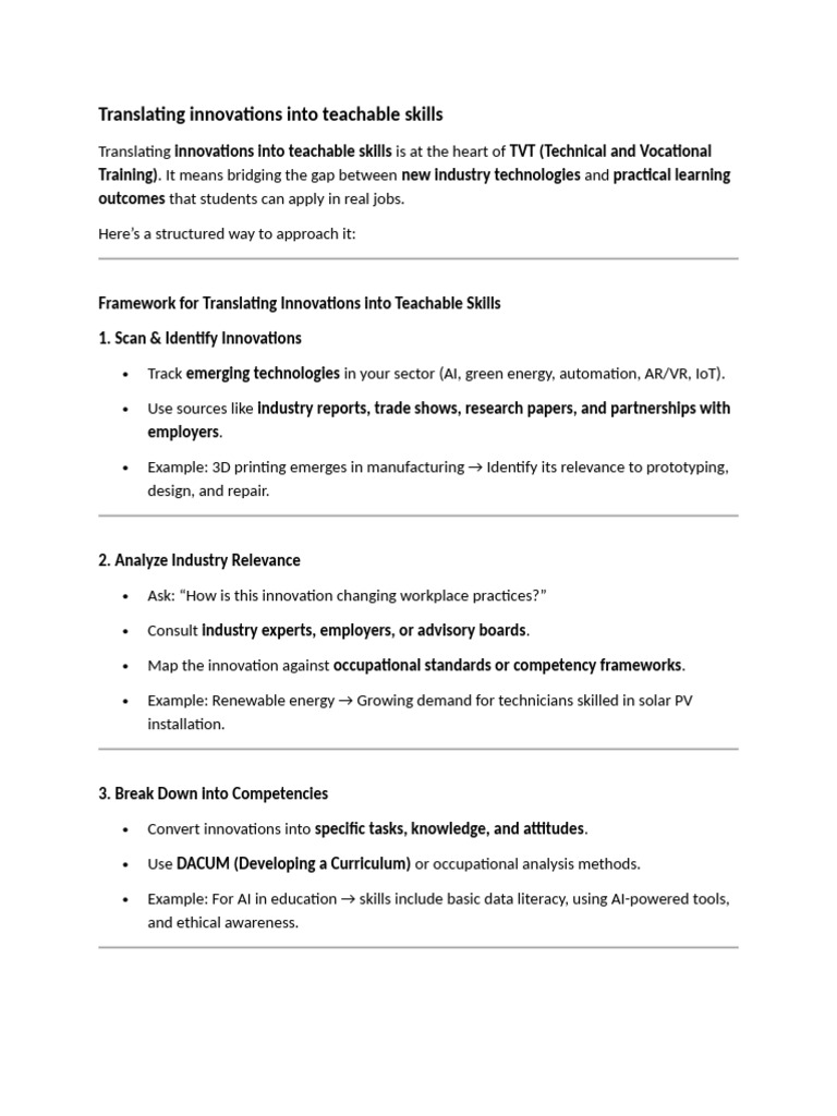 Translating Innovations into Skills | PDF | Artificial Intelligence ...
