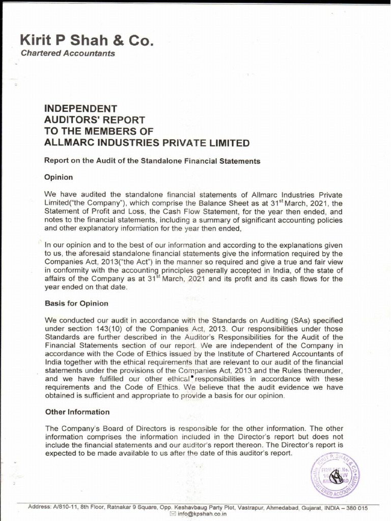 Audit Report 2020 21 | PDF