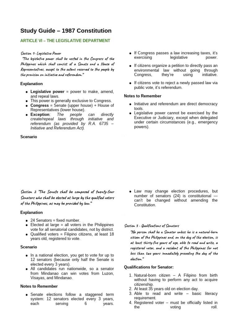 Art 6 1987 Consti | PDF | United States Congress | American Government