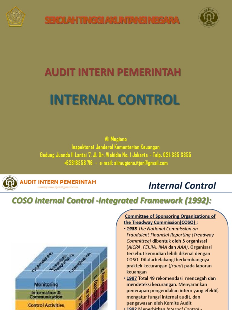 Internal Control-COSO Framework | Download Free PDF | Audit | Business