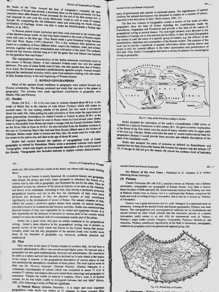 Contribution of Roman Geographers | PDF
