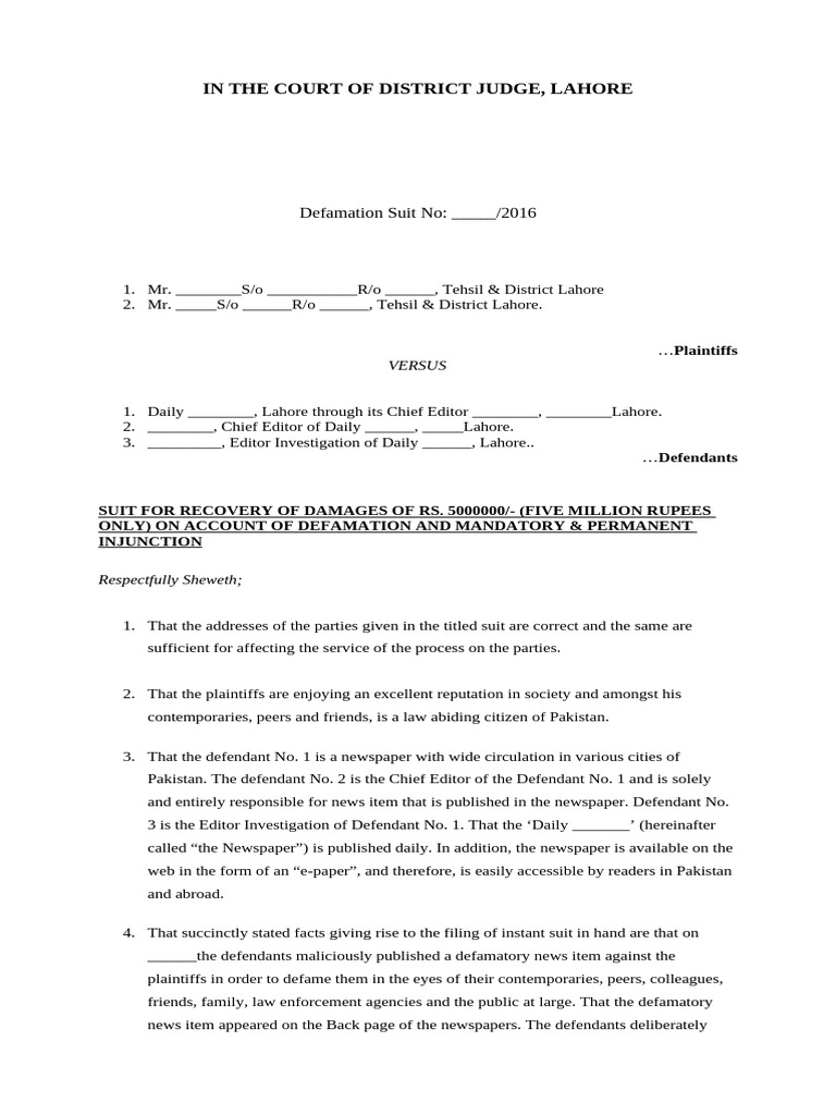 26. Defamation | PDF | Defamation | Lawsuit