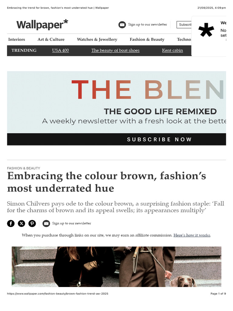 Brown: Fashion's Underrated Hue | PDF | Fashion | Clothing