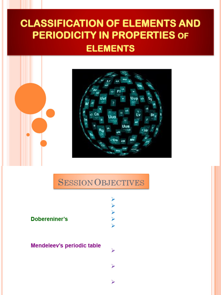 Classification of Elements and Periodicity in Properties | PDF ...