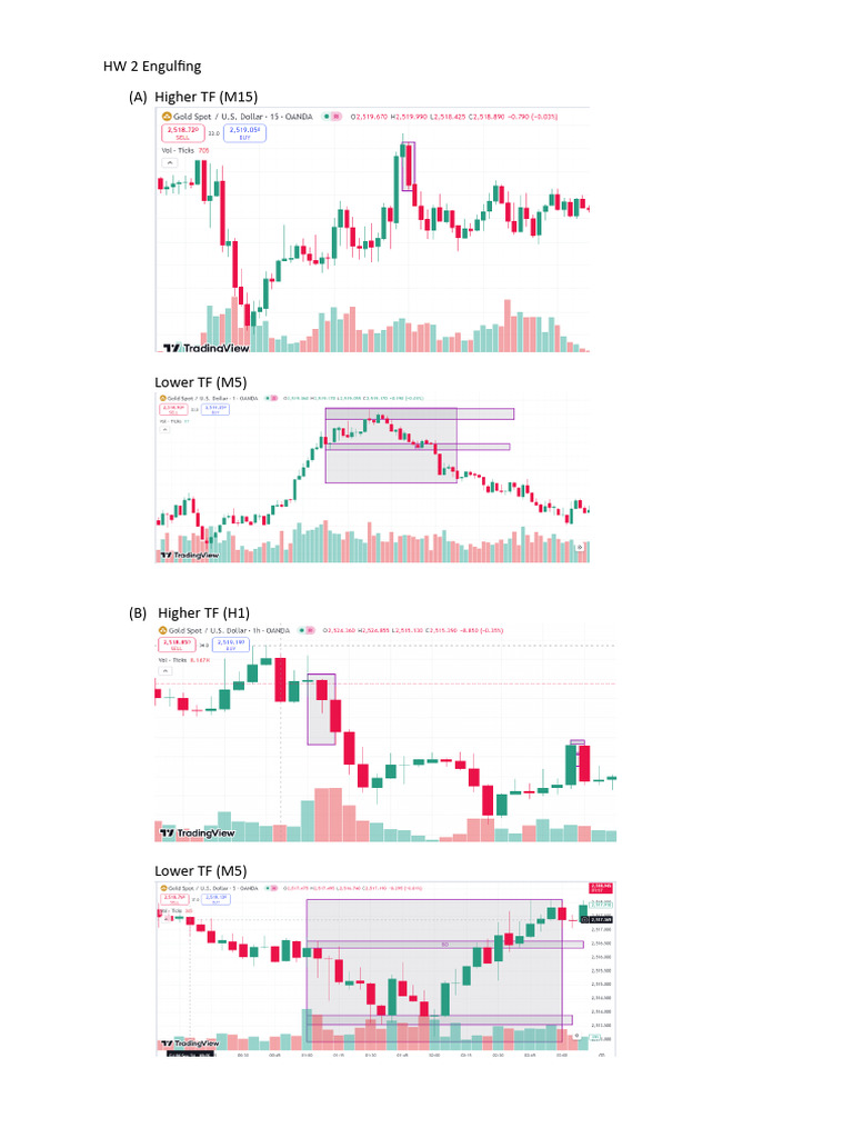 Lesson 1 Homework (Engulfing Candles) | PDF