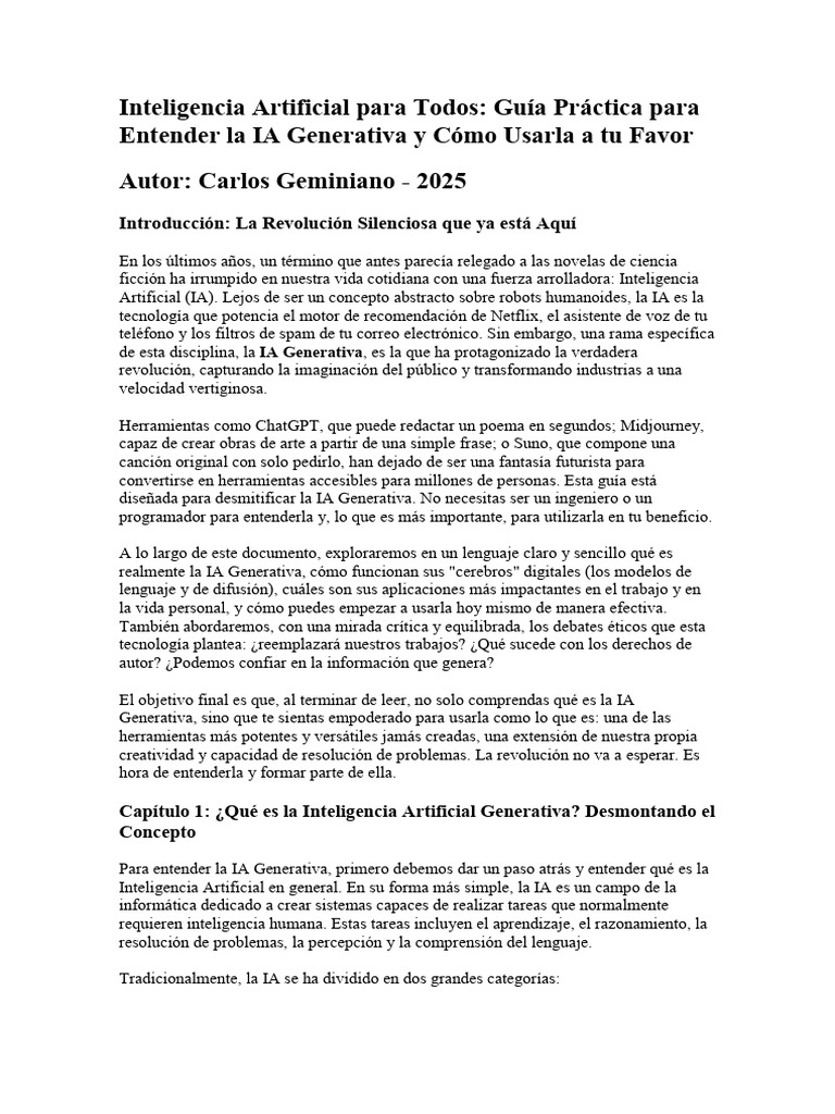 Guía Práctica de IA Generativa | PDF | Inteligencia artificial ...