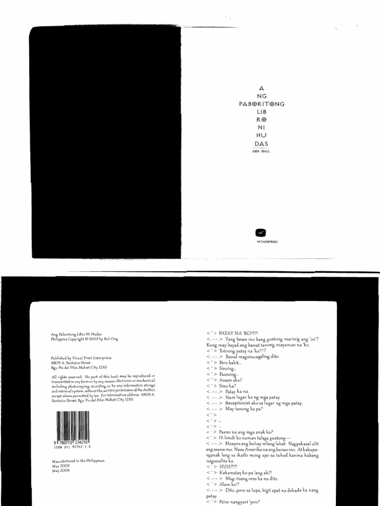 Bob Ong Ang Paboritong Libro Ni Hudas Visual Print Enterprises 2003 | PDF