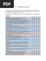 Cohen-Mansfield Agitation Inventory Guide | PDF