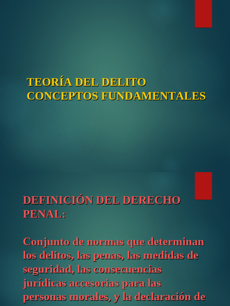 Teoría del Delito: Conceptos Clave en Derecho Penal | PDF | Intención ...